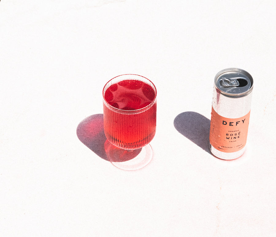 DEFY rosé wine, just look at that f&%king colour