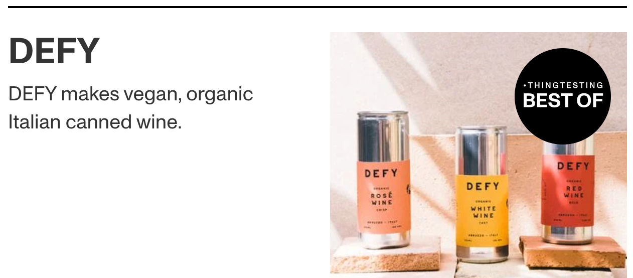 DEFY made the Best of list from Thingtesting